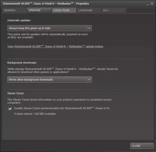 Descargas de fondo de steam