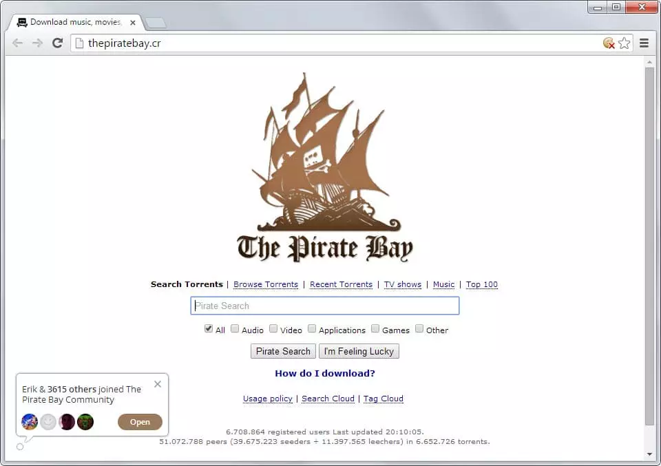 Hoiduge võltsitud Pirate Bay kopeerimissaitidest