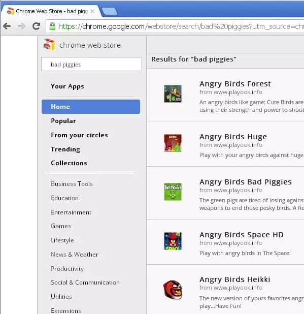 ساختا Chrome Angry Birds كېڭەيتىلمىسىدىن ئېھتىيات قىلىڭ