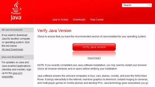 verificar java