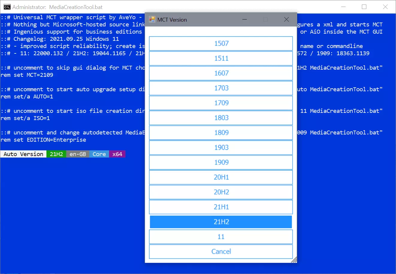 MediaCreationTool.bat: laadige alla Windows 11 ISO-d ja minge mööda süsteemi ühilduvuse kontrollidest