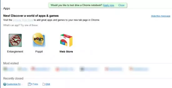 Chrome Dev wordt geleverd met twee Chrome Web Store-games