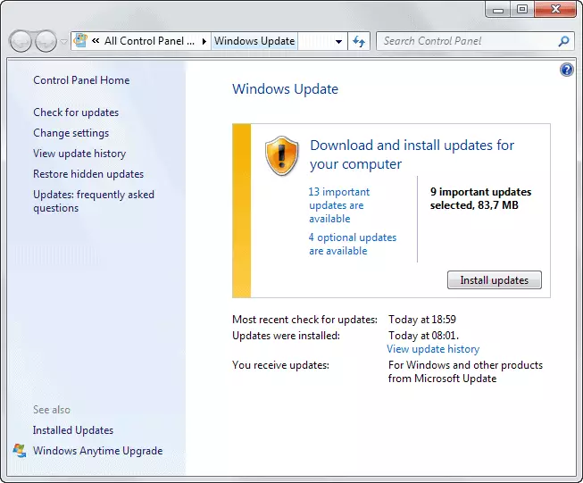 تحديثات أمان windows يونيو 2013