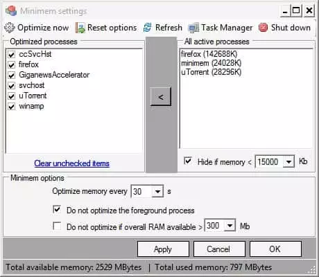 Computer Memory Optimizer Minimum