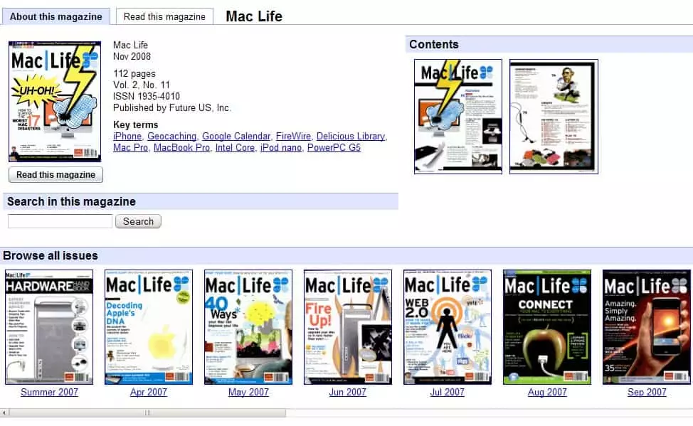 Läs tidskrifter på Google boksökning