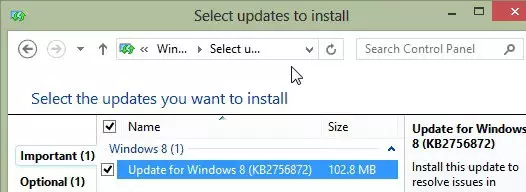 Windows ažuriranje KB2756872