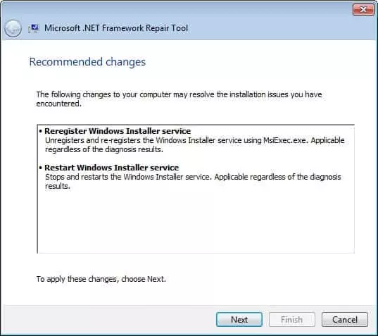 Ripari instaladon de Microsoft .Net Framework, ĝisdatigajn problemojn