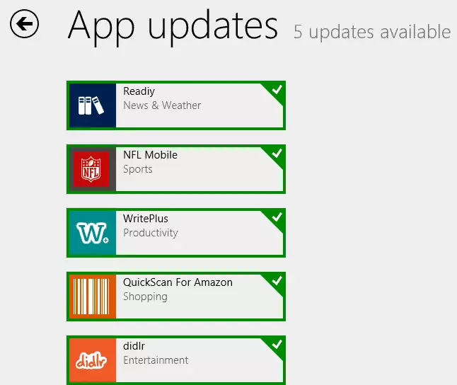 aktualizace aplikace windows 8