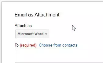 e-mail jako příloha kanceláře