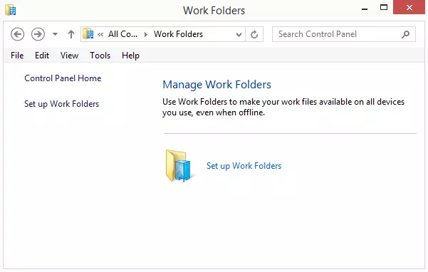 مجلدات العمل windows 8.1