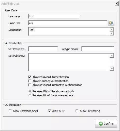 विन्डोजको लागि SFTP र SSH सर्भर