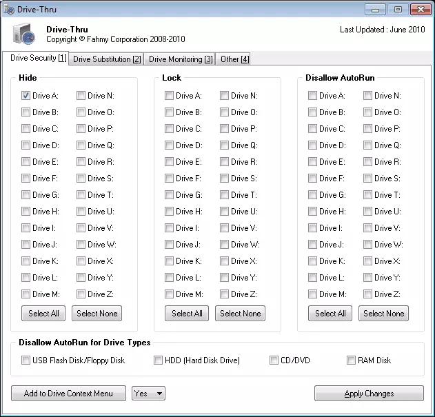 Drive-Thru Software Management Disk