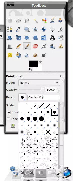 Idugang ang mga brush sa The GIMP