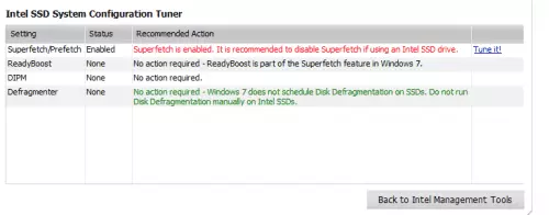 Intel ssd system configuration tuner