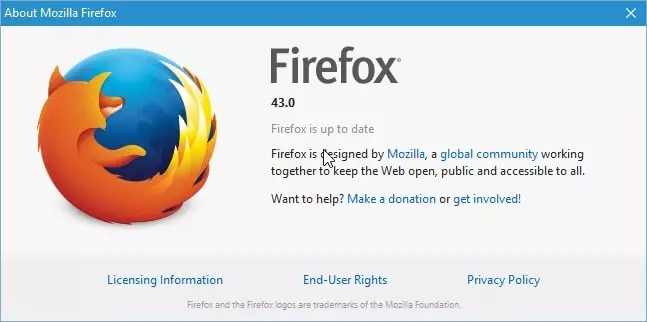 Mozilla firefox 43