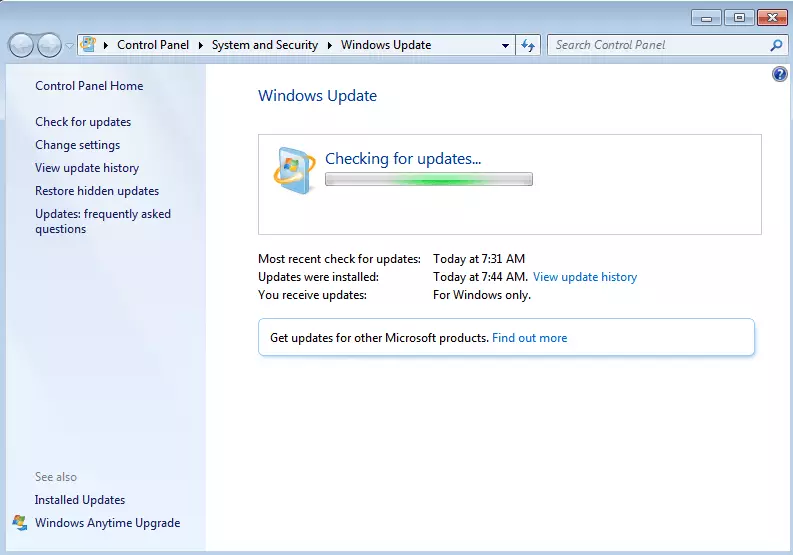 Windows 7-opdatering kb4493132