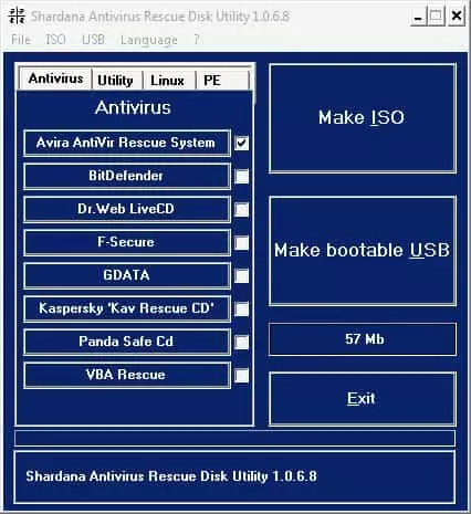 Utiliti Cakera Penyelamat Antivirus Shardana