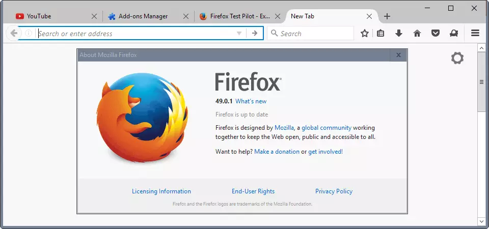 Firefox 53: ei tue Windows XP:lle tai Vistalle