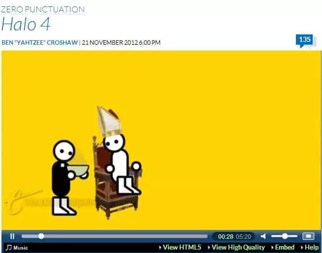 Zero Punctuation -videopeliarvostelut