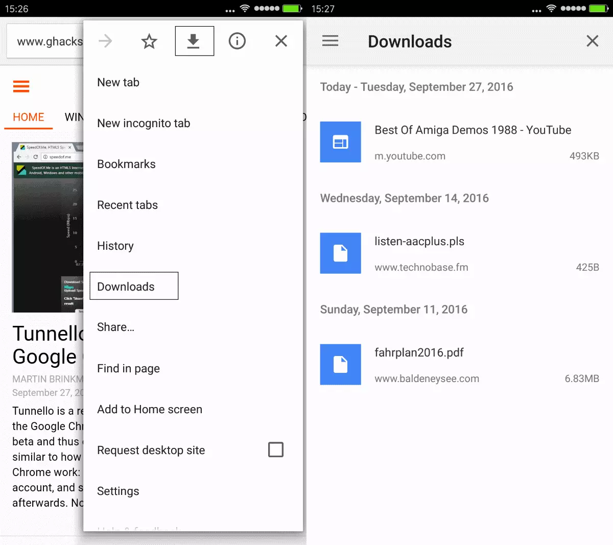 chrome downloads