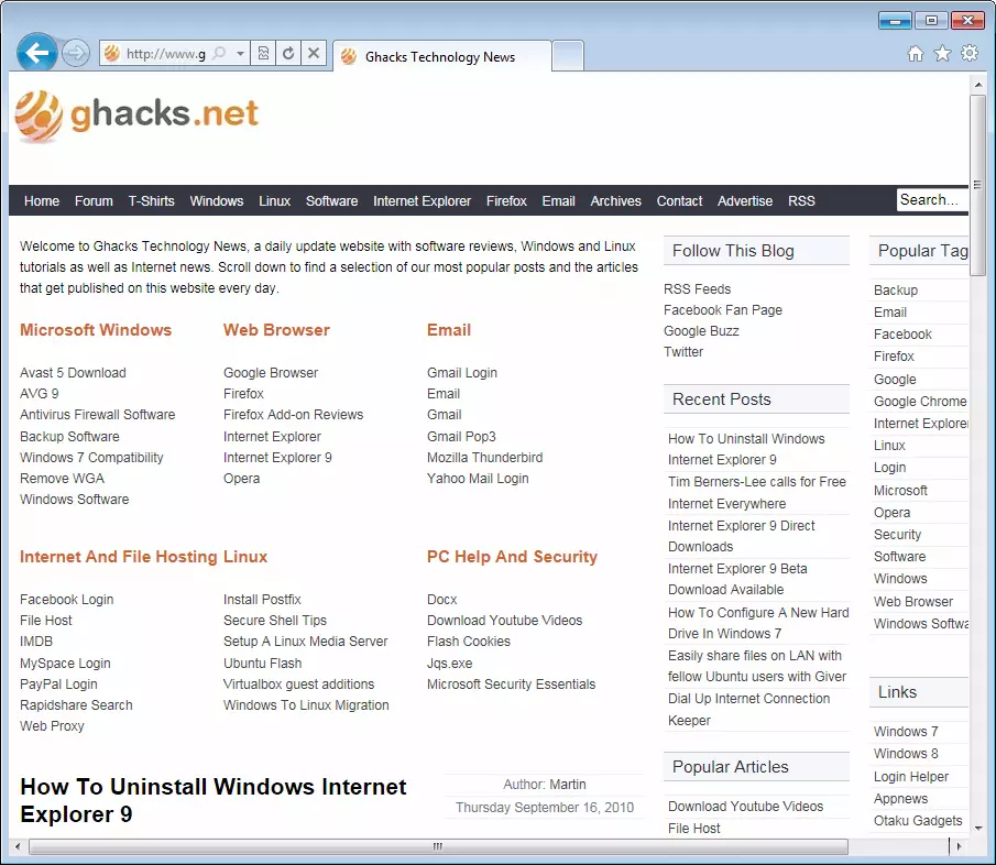 Tilmaamaha 5 ee ugu sarreeya iyo Flop 3 ee Internet Explorer 9