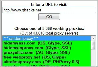 Nuovo proxy online.