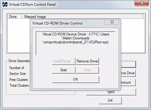 panel kontrol cdrom virtual