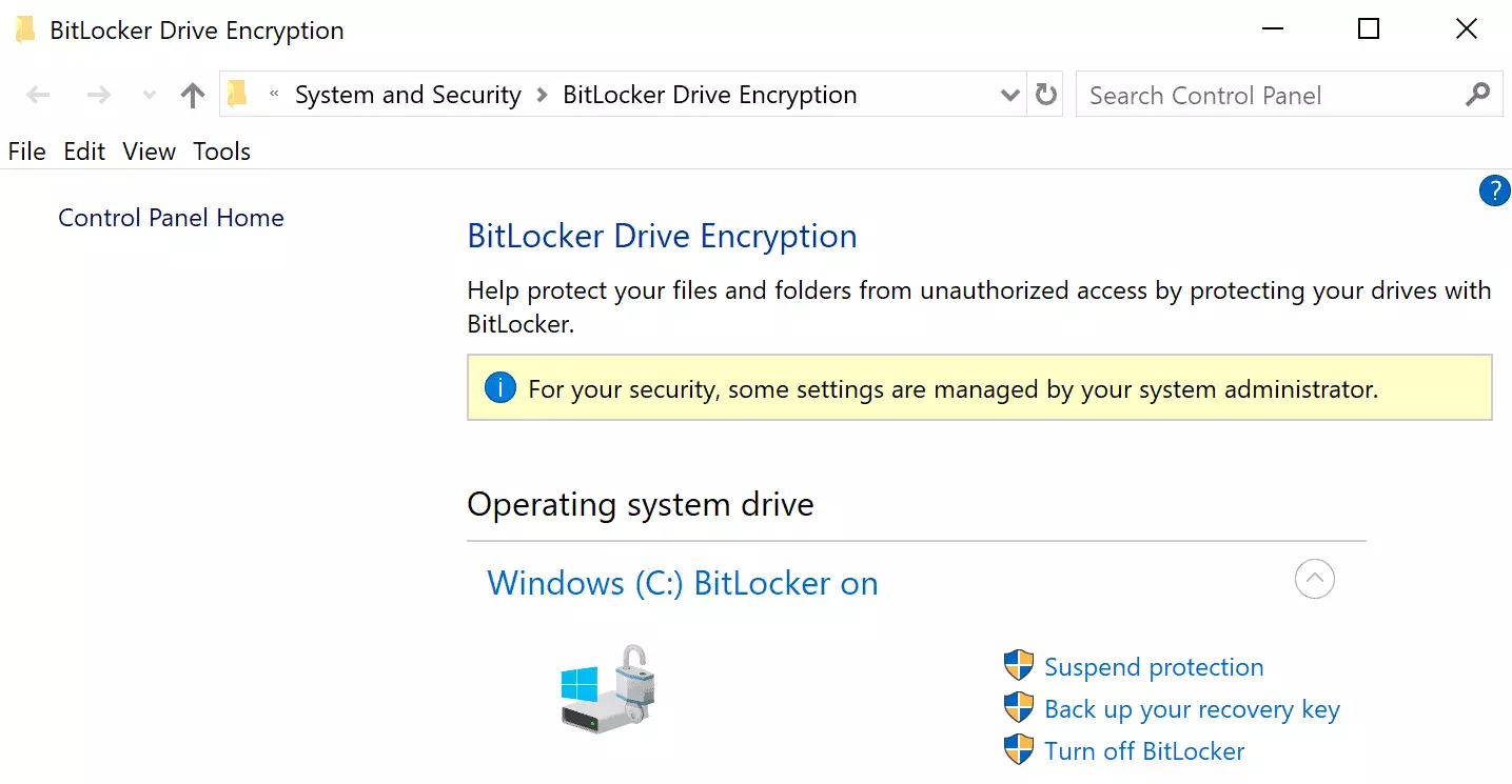 É mellor que engada Protección de Pins á súa configuración de Bitlocker