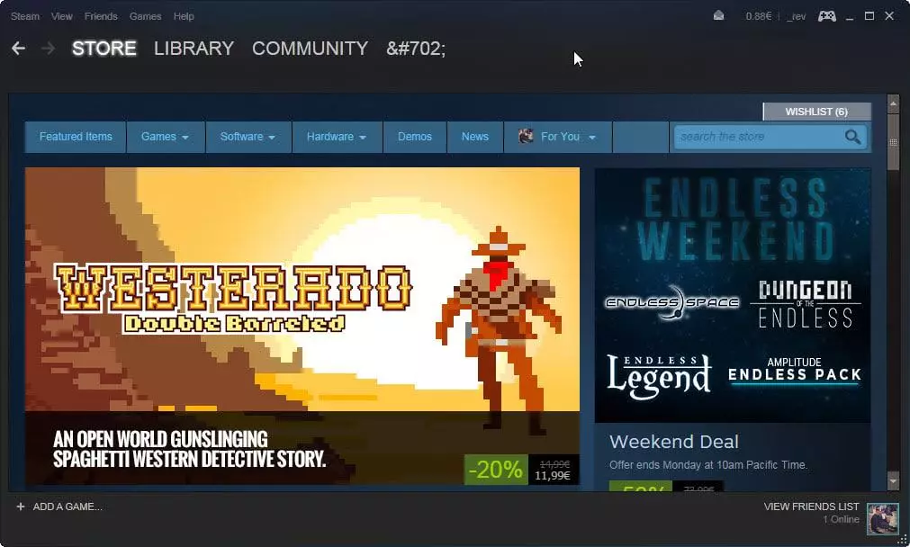 steam begrensede brukerkontoer