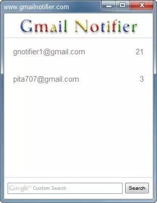 Google Mail-Benachrichtigung