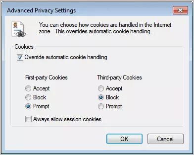 blokovať cookies tretích strán