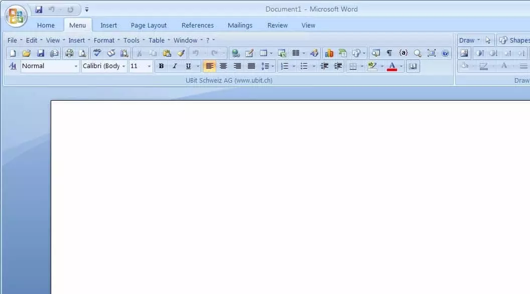 Microsoft Office Classic Menu Add-on