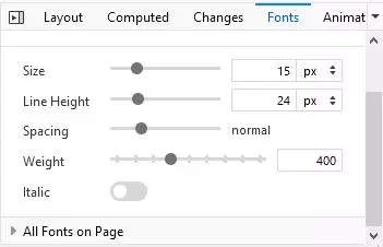 Hur man identifierar teckensnitt på vilken webbsida som helst med hjälp av utvecklarverktyg för Firefox - Fliken Teckensnitt