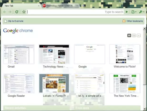 google chrome camo tema