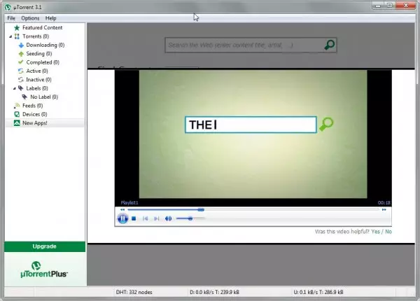 uTorrent media player