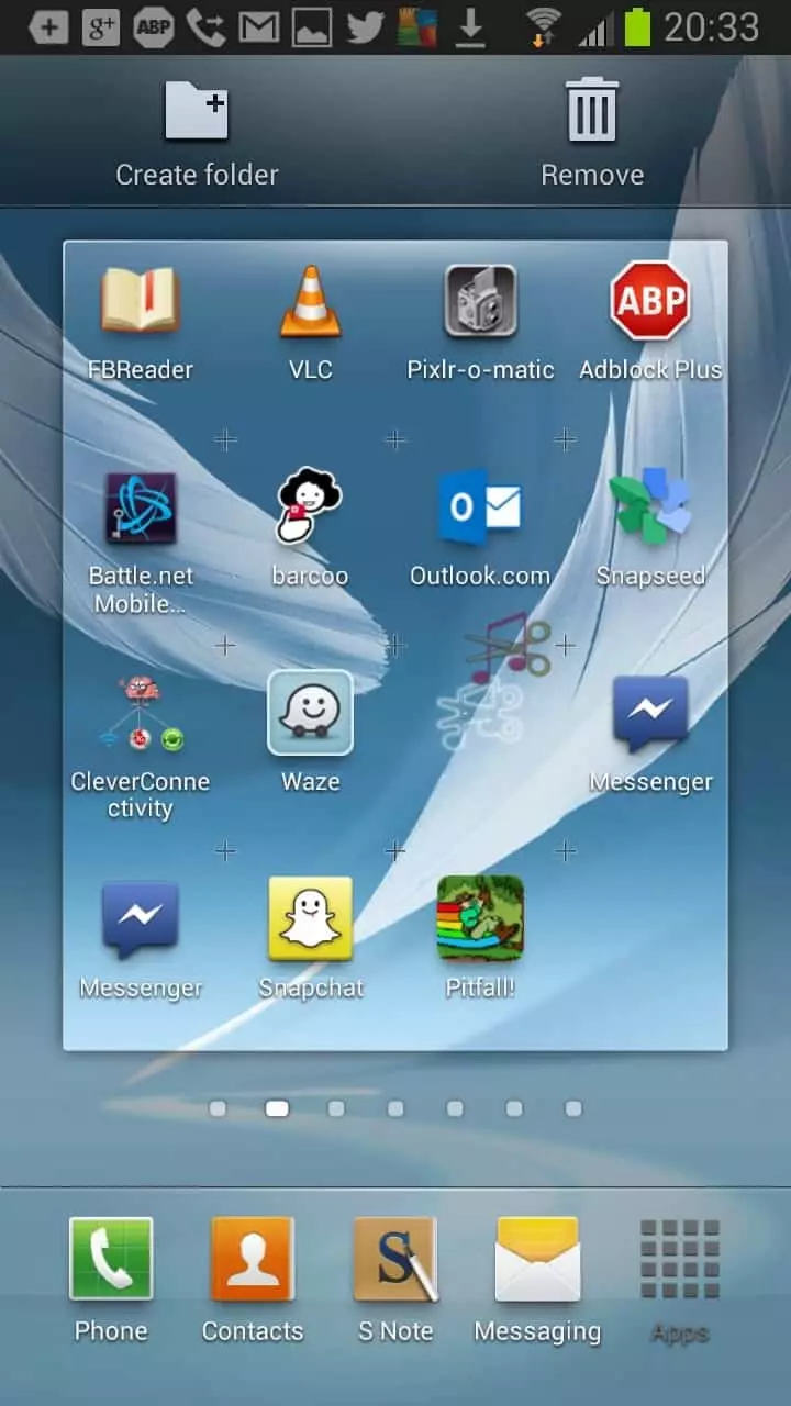 Yuav ua li cas tshem tawm apps los ntawm Android Homescreen