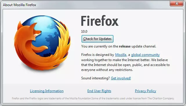 Firefox 10 тұрақты және ESR шығарылды