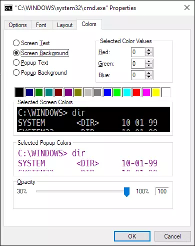 warna prompt perintah windows