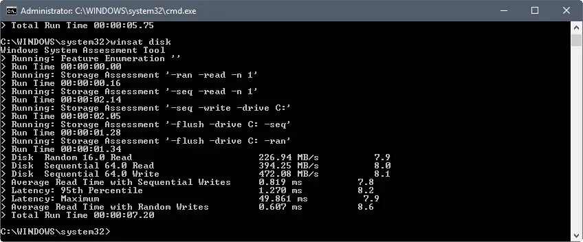 winsat disk