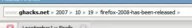 ロケーションバー Firefox