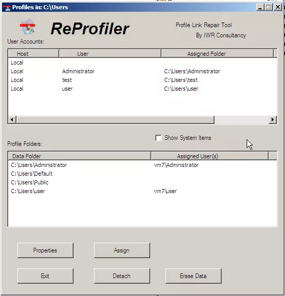 Reprofiler သည် Windows အသုံးပြုသူ ပရိုဖိုင်အမှားများကို ပြင်ဆင်ပေးသည်။ 5695_1