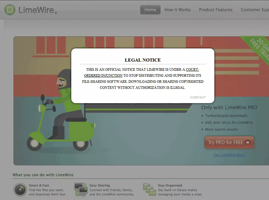 LimeWire o'chirishga majbur, FrostWire alternativi