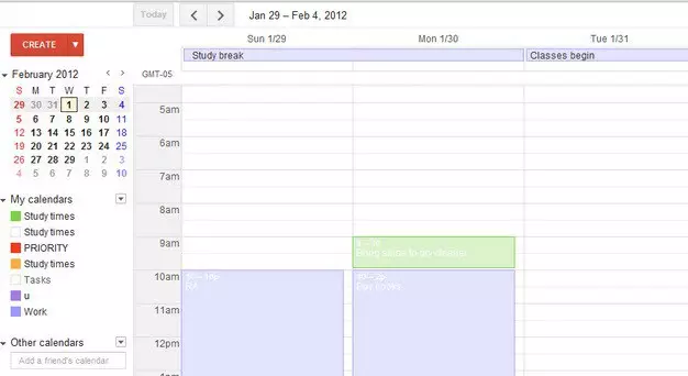 google календарийн нимгэн загвар