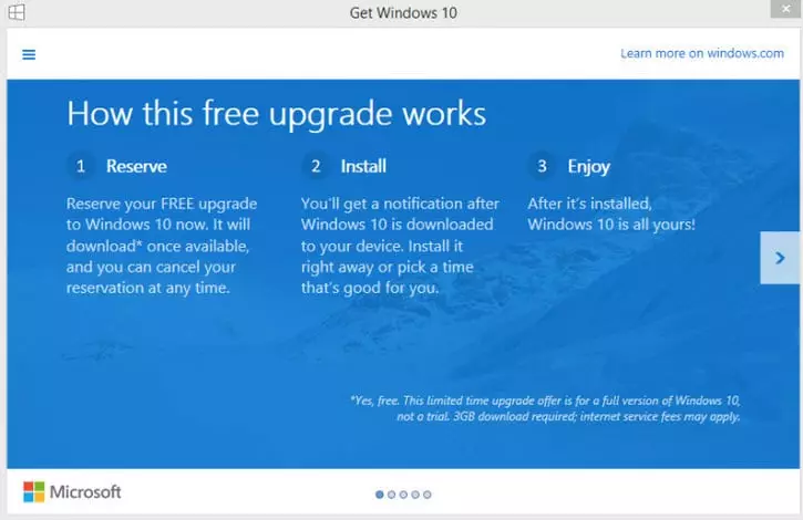 pag-upgrade ng windows 10