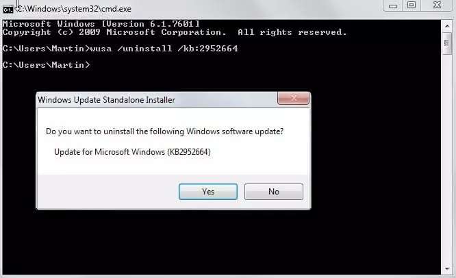 windows update ကိုဖယ်ရှားပါ။