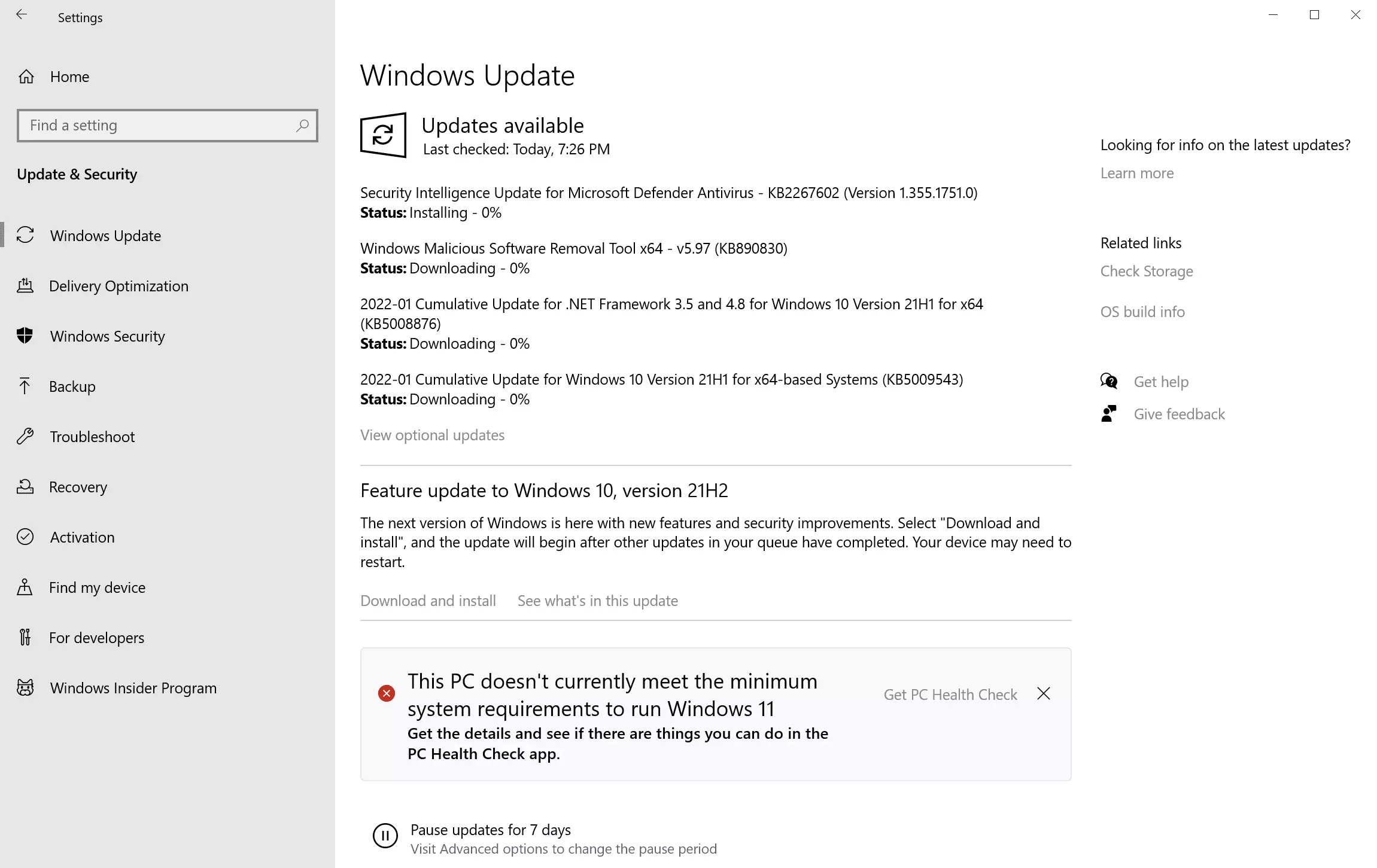 Windows-säkerhetsuppdateringar januari 2022