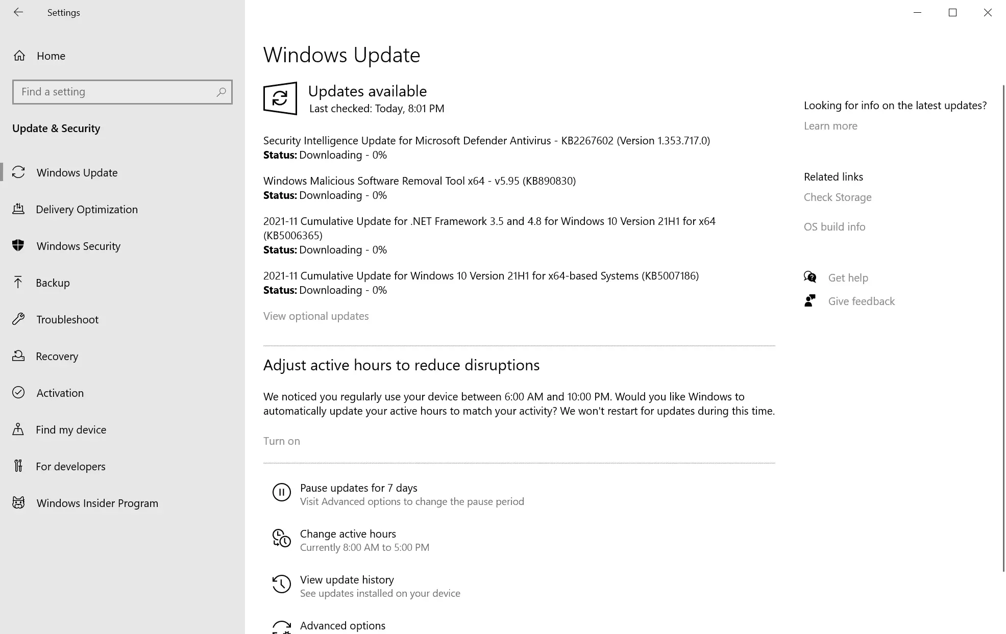 Microsoft windows-chitetezo zosintha Novembala 2021