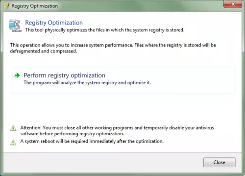 registry optimization