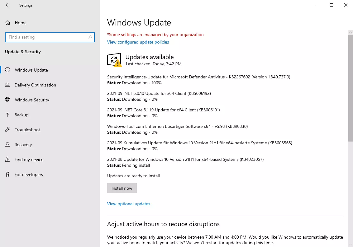 Microsoft windows feiligens-updates-download septimber 2021