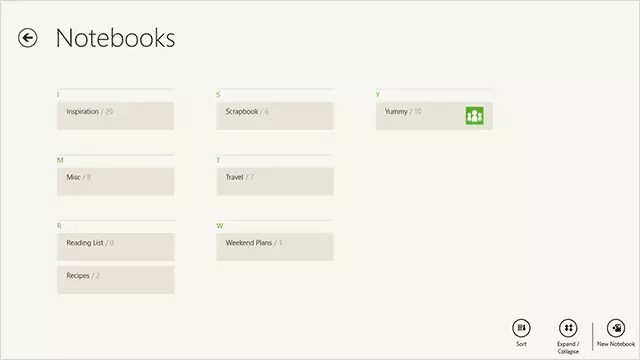 Gipaila sa Evernote ang Windows 8 App